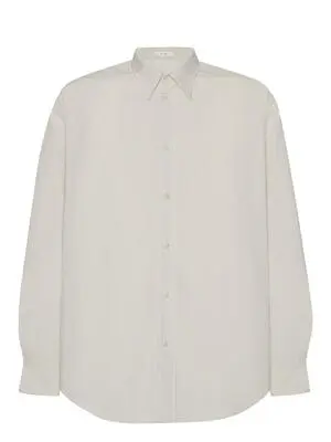 THE ROW Granada Shirt - White With Blue