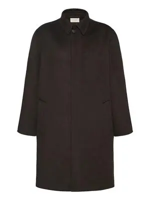 THE ROW Theobald Cashmere Car Coat - Dark Brown