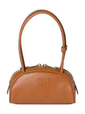 Miu Miu Beau Leather Handbag - Brown