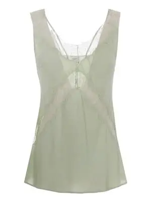 Pinko Lydia Satin Top - Green