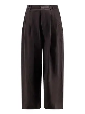 Studio Nicholson Oversized Wool Blend Trousers - Brown