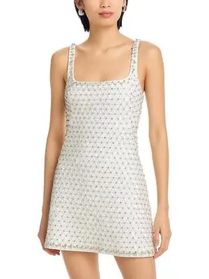 Simkhai Ziva Embellished Mini Dress - White