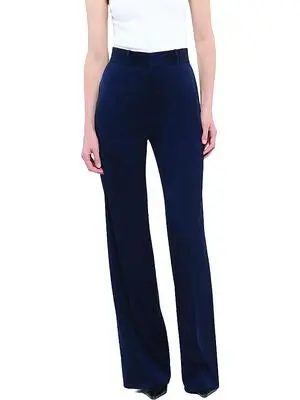 Another Tomorrow Wide Leg Suit Pant - Navy