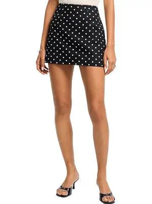 WAYF Elle Mini Skirt - Black/white