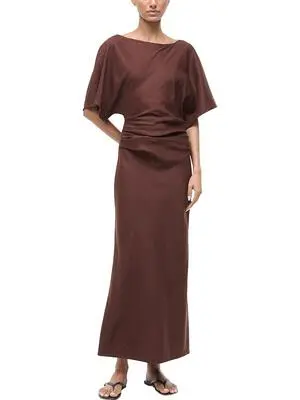 Staud Amelie Maxi Dress - Dark Oak