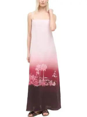 Staud Laura Linen Maxi Dress - California
