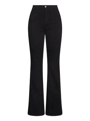 FRAME Le High Flare High-rise Jeans - Black