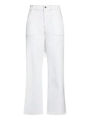 FRAME The Modern Pocket High-rise Flared Jeans - White
