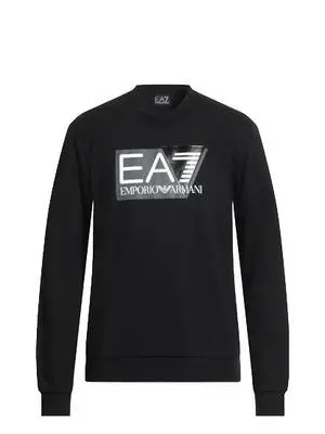 EA7 Sweatshirt In Cotton And Elastane - Black