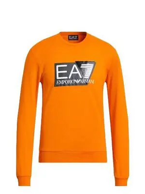 EA7 Crewneck Sweatshirt With Logo - Orange
