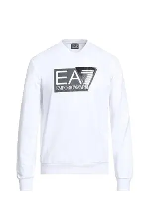 EA7 Sweatshirt In Cotton And Elastane - White