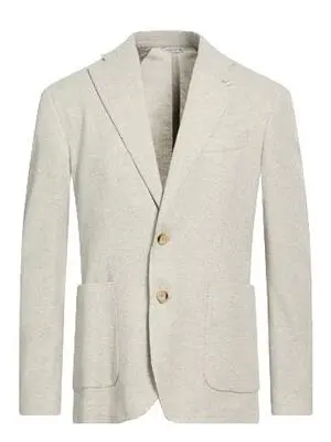 MANUEL RITZ Blazer Size Polyester, Cotton - Grey