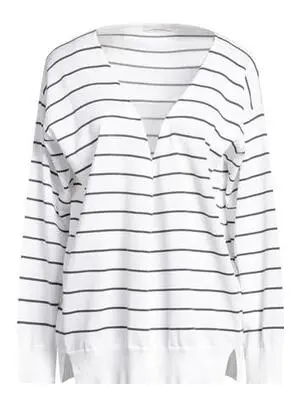 Fabiana Filippi Cotton Striped Intarsia-knit Sweater - White