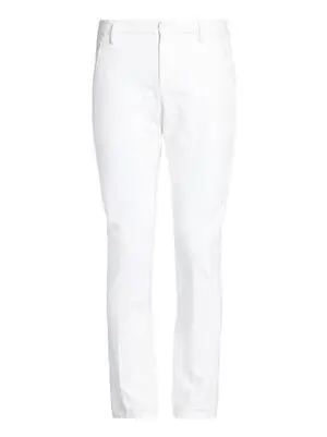 DONDUP Pants Burgundy Size Cotton, Elastane - White