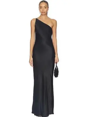 SNDYS Aubrey Cowl Back Maxi Dress - Black