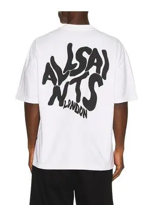 ALLSAINTS Orlando Crew Tee In White - Ashen White
