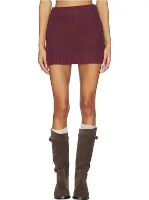 SNDYS Kenni Knit Mini Skirt - Cherry