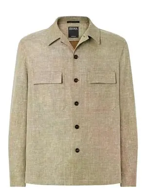 Zegna Zegna Chest Pocket Shirt Jacket Green