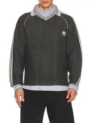 RICE NINE TEN Knitting Soccer Jersey - Dark Gray
