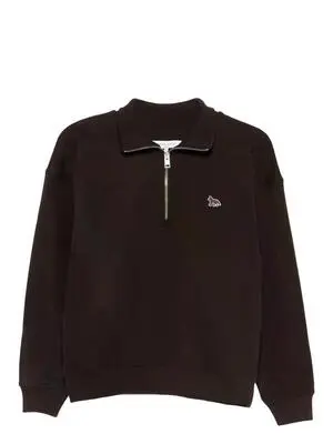 Maison Kitsuné Half Zip Sweater - Brown