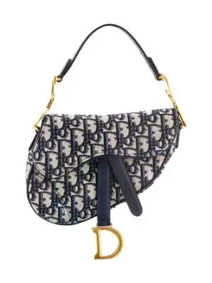 Dior Saddle Handbag Oblique Canvas Mini - Blue