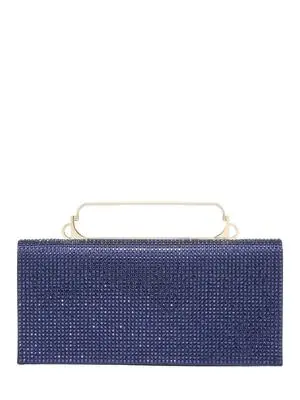 Giorgio Armani Satin And Rhinestone Clutch - Blue