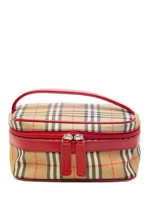 Burberry 20th Century Haymarket Check Vanity Bag - Brown
