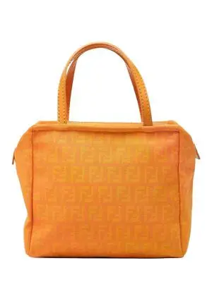 Fendi 2000-2010 Zucchino Canvas Handbag - Orange