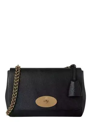 Mulberry Glossy Chain Crossbody Bag - Black