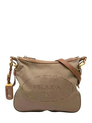 Prada 2013-2025 Canapa Logo Crossbody Bag - Brown