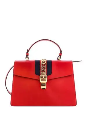 Gucci Sylvie Top Handle Medium Satchel - Red
