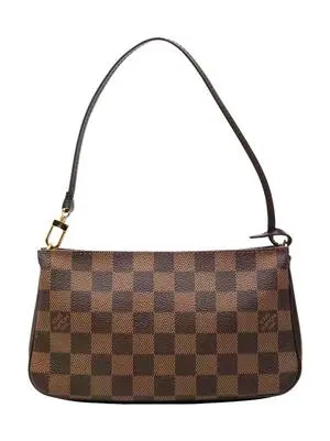 LOUIS VUITTON 2003 Damier Ebene Navona Shoulder Bag - Brown
