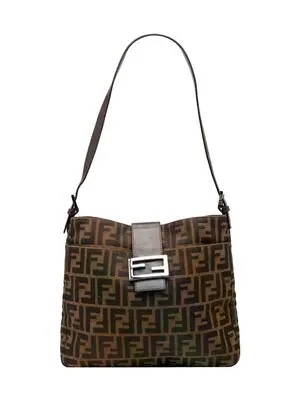 Fendi Zucca Canvas Shoulder Bag - Brown
