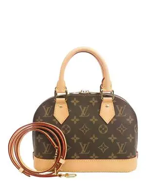 LOUIS VUITTON Monogram Alma Bb Satchel - Brown