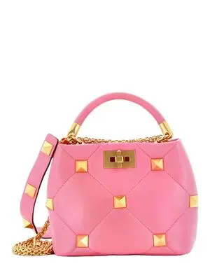 Valentino Garavani Roman Stud Small Satchel - Pink