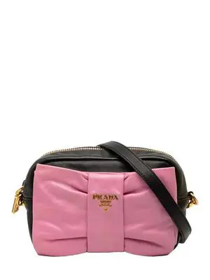Prada 2011 Nappa Fiocco Bow Crossbody Bag - Black