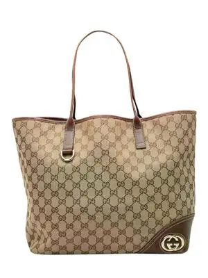 Gucci Gg Canvas Britt Tote Bag - Brown