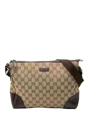 Gucci Gg Canvas Crossbody Bag - Brown