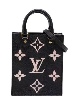 LOUIS VUITTON Bicolor Monogram Empreinte Petit Sac Plat - Black