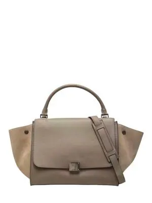 Celine 2013 Medium Bicolor Trapeze Satchel - Brown