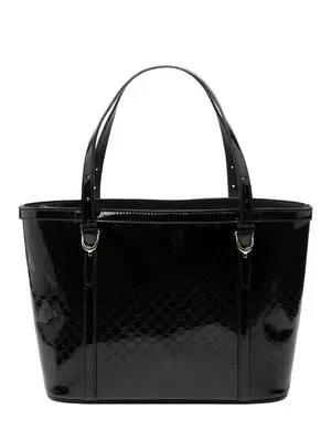 Gucci 2000-2015 Patent Microissima Nice Tote Bag - Black
