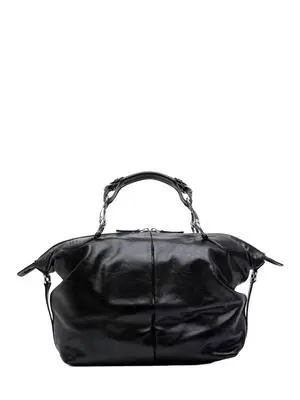 Gucci Leather Horsebit Duffle Bag - Black