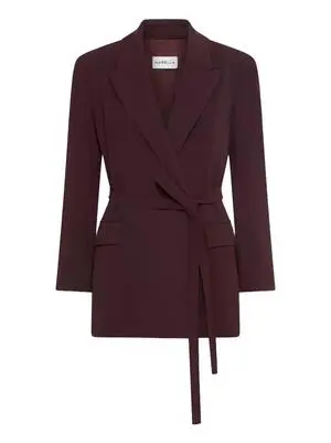 Marella Belted Single-breasted Blazer - Red