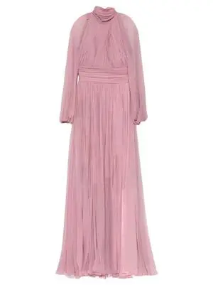 Zuhair Murad Silk Maxi Dress - Pink