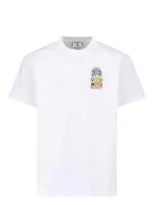 Casablanca Tennis Landscape' T-shirt - White