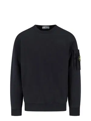 Stone Island Compass Cotton Sweatshirt - Black
