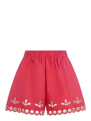 Valentino Garavani Eyelet Embroidered Shorts - Pink