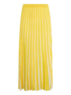 Valentino Garavani Pleated Midi Skirt - Yellow