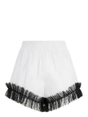 Valentino Garavani Ruffled Shorts - White
