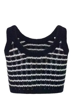 Valentino Garavani Striped Knit Top - Blue